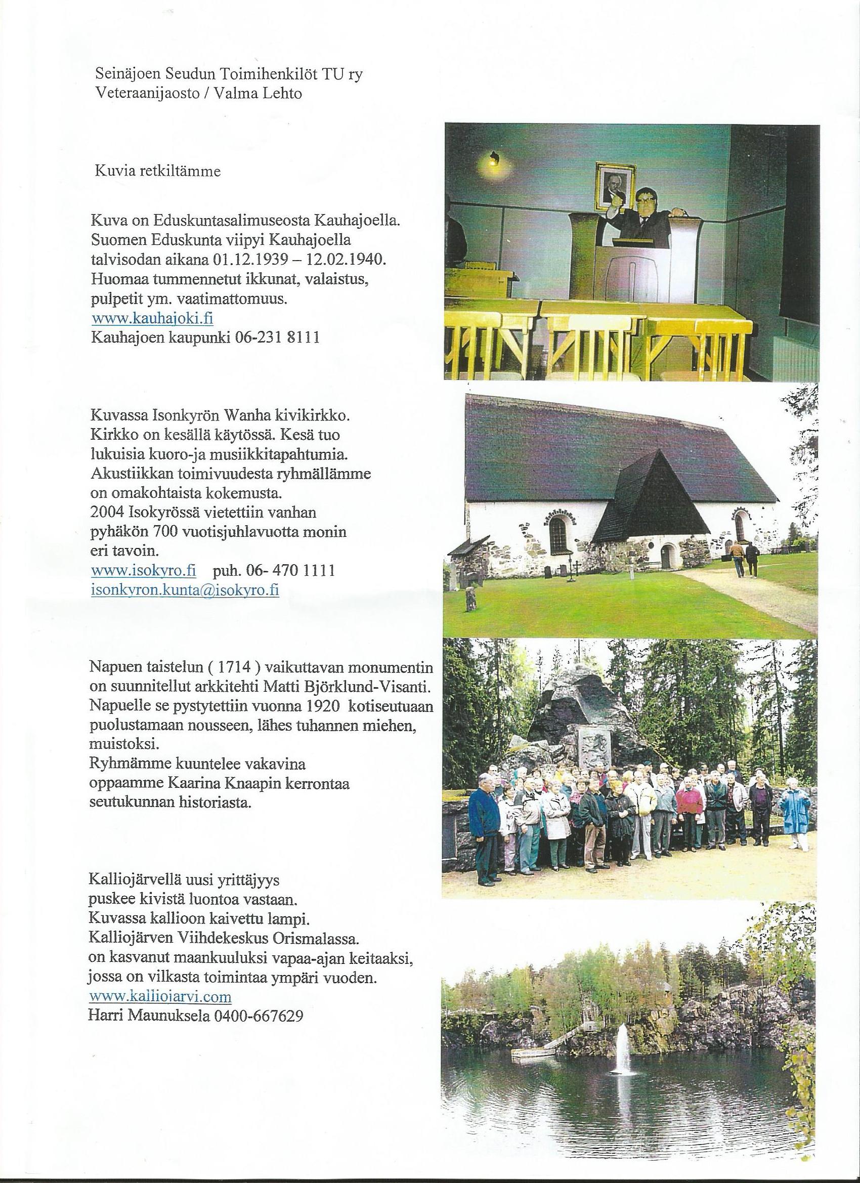 Kuva galleria - Etelä-Pohjanmaan Pro Seniorit